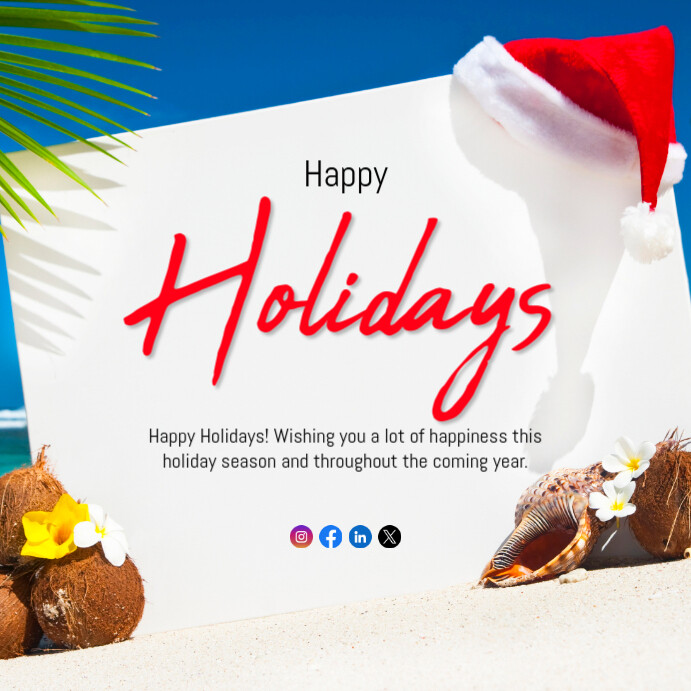 Happy Holiday holidays post Template | PosterMyWall