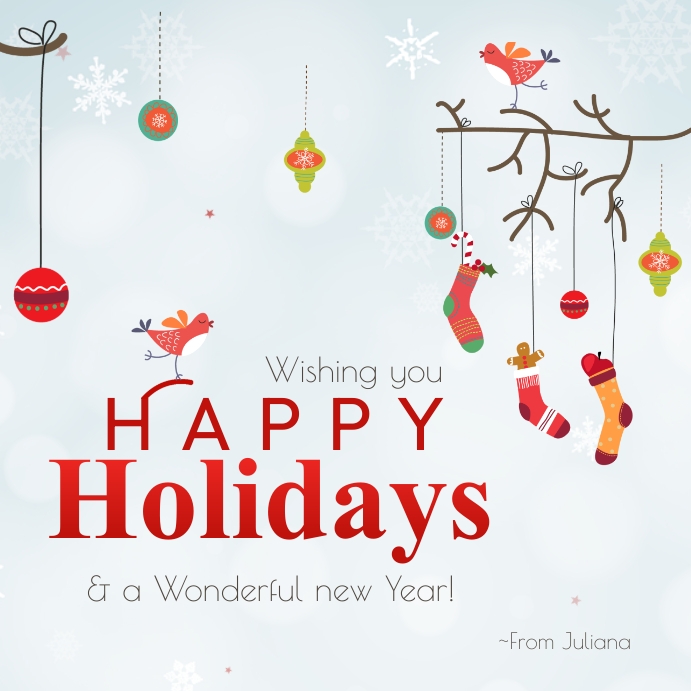 Happy Holidays Card Template | PosterMyWall
