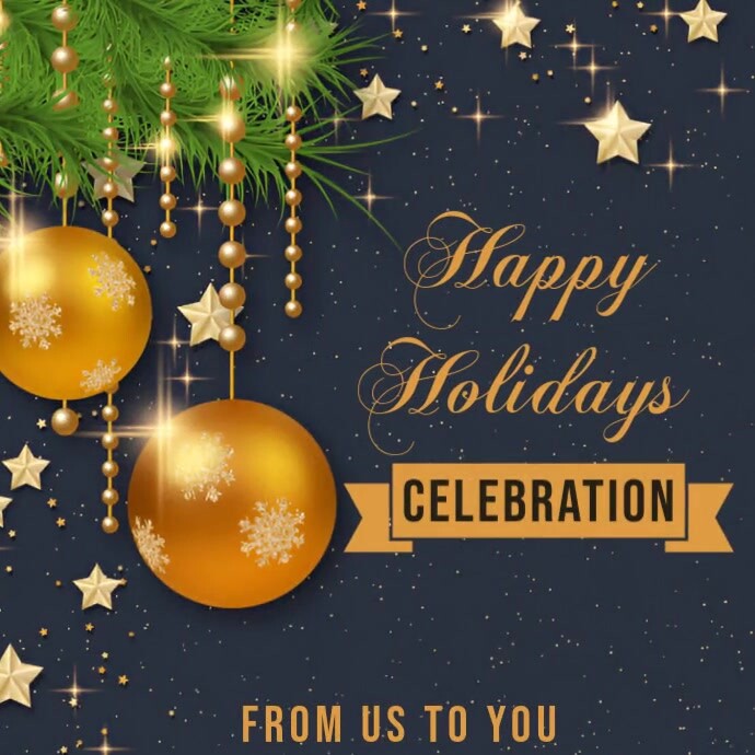 Copy of Happy holidays celebration poster ad design | PosterMyWall