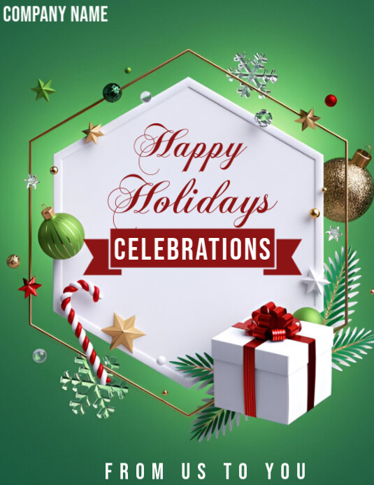 Copy of Happy holidays celebrations ad design | PosterMyWall