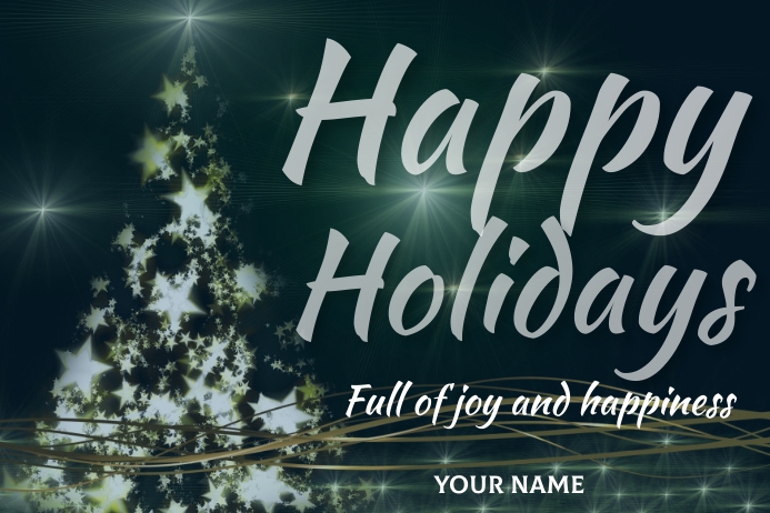 happy holidays christmas poster Template | PosterMyWall