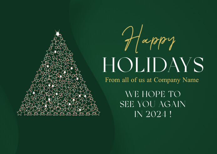happy holidays corporate postcard template de | PosterMyWall