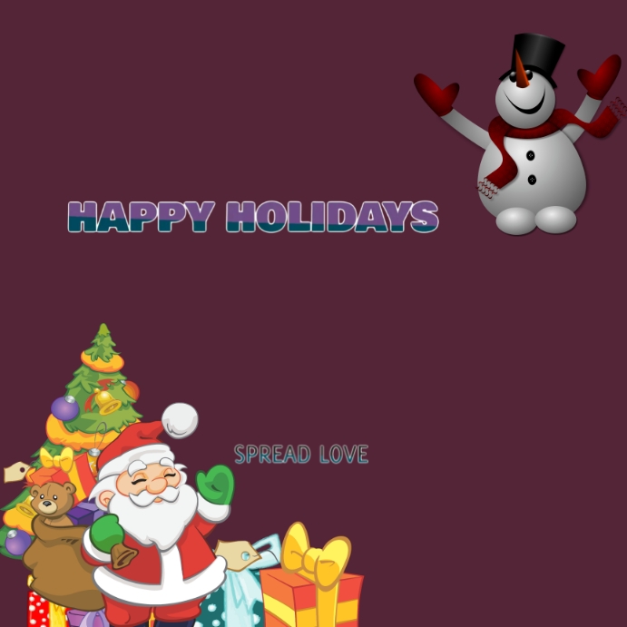 HAPPY HOLIDAYS Template | PosterMyWall