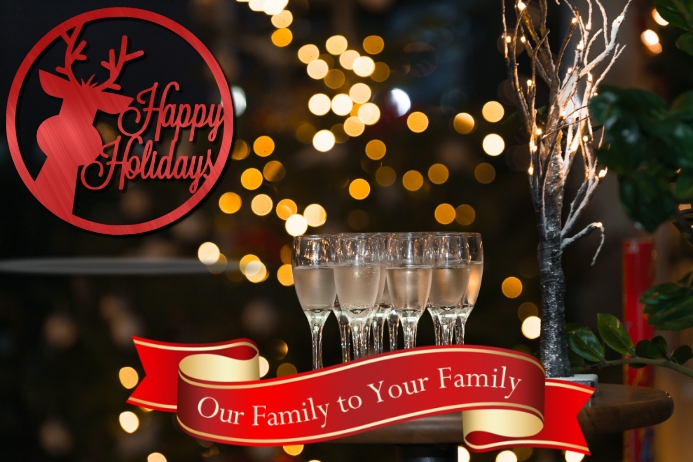 Happy Holidays drinks Template | PosterMyWall