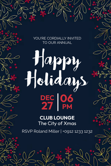 Copy of Happy Holidays Event | PosterMyWall