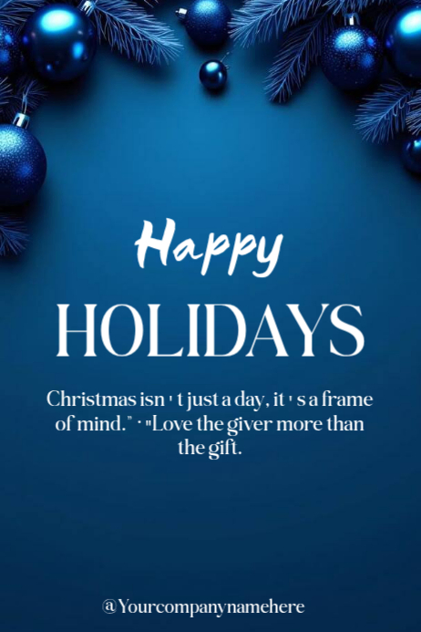 Happy holidays flyer Template | PosterMyWall