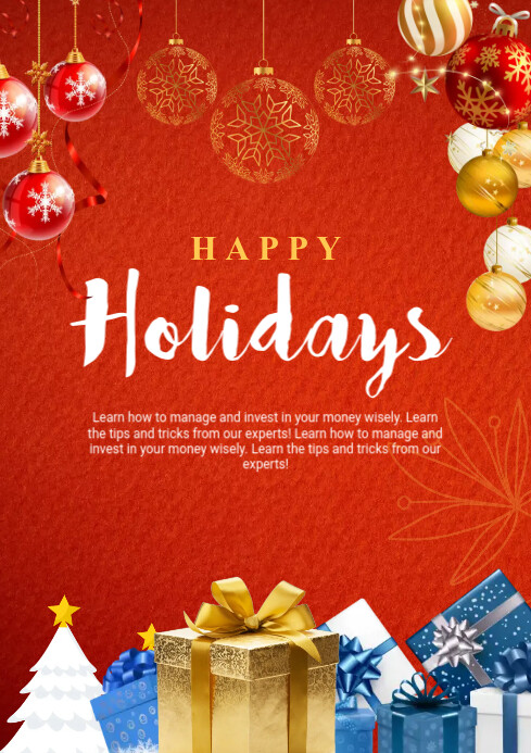 Happy Holidays Flyer Template | PosterMyWall