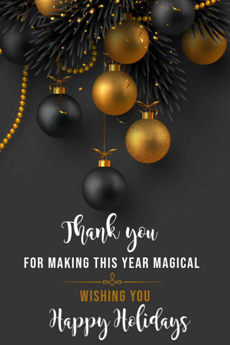 Happy holidays greetings card Flyer Ad Design Template | PosterMyWall