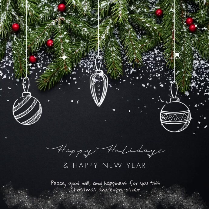 Happy Holidays Instagram Post Template | PosterMyWall