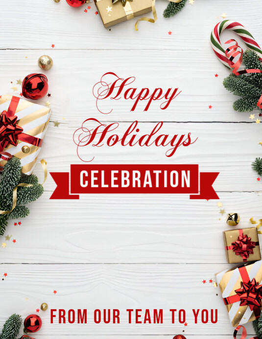 Happy holidays poster ad design Template | PosterMyWall
