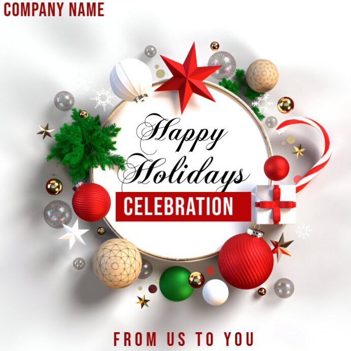 Happy holidays poster ad design Template | PosterMyWall