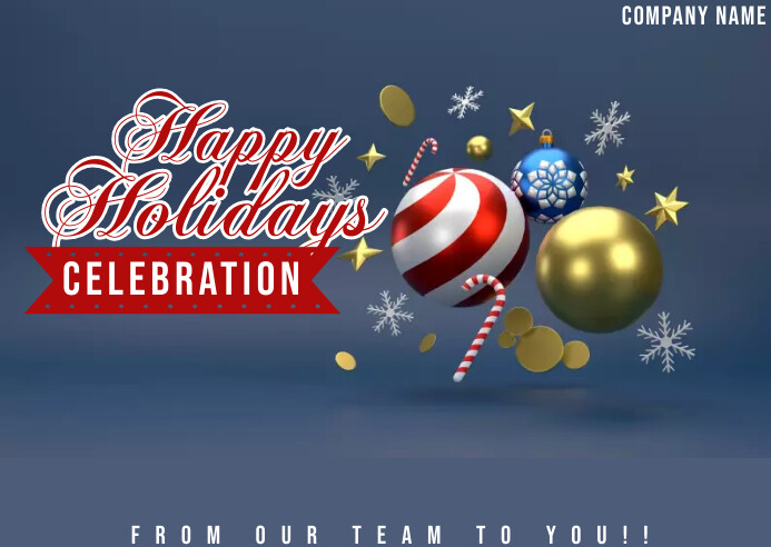 happy holidays poster Template | PosterMyWall