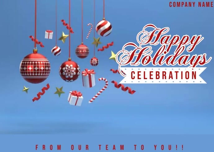 happy holidays poster Template | PosterMyWall