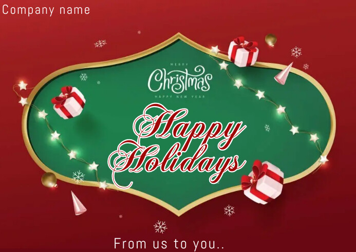 happy holidays poster Template | PosterMyWall