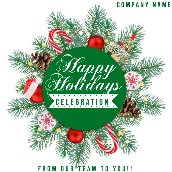 happy holidays poster Template | PosterMyWall
