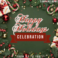 happy holidays poster Template | PosterMyWall