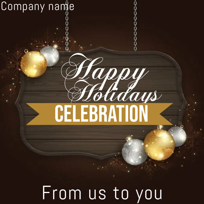happy holidays poster Template | PosterMyWall