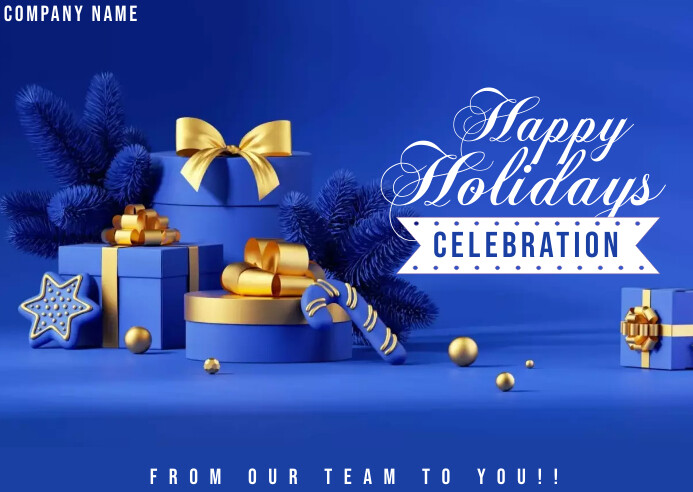 happy holidays poster Template | PosterMyWall