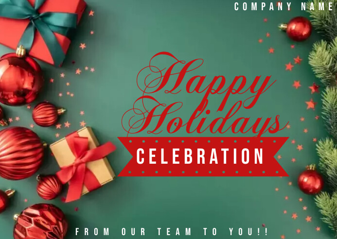 happy holidays poster Template | PosterMyWall