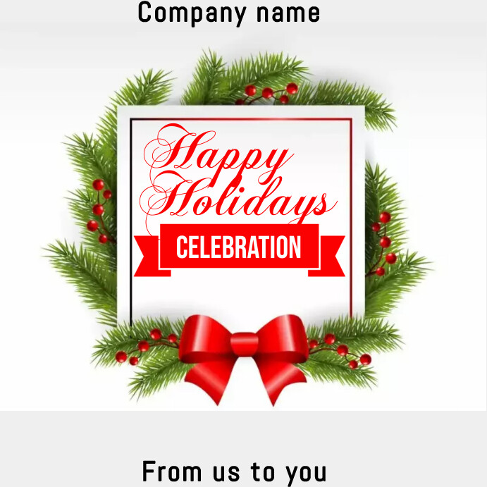 happy holidays poster Template | PosterMyWall