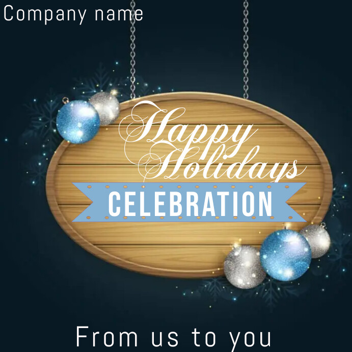 happy holidays poster Template | PosterMyWall