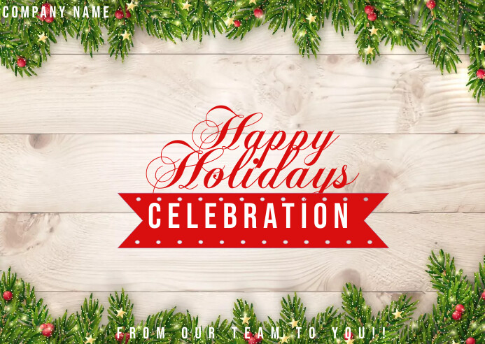 happy holidays poster Template | PosterMyWall