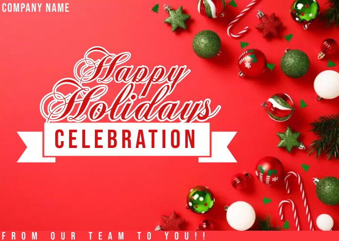 happy holidays poster Template | PosterMyWall