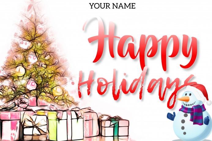 happy holidays poster flyer Template | PosterMyWall