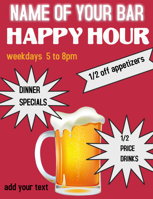 HAPPY HOUR Template | PosterMyWall