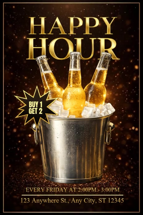 Happy Hour Ads Template | PosterMyWall