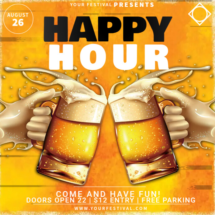 Plantilla de Happy Hour Ads | PosterMyWall
