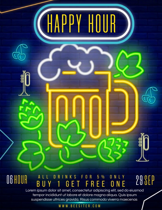Happy Hour Ads Template | PosterMyWall