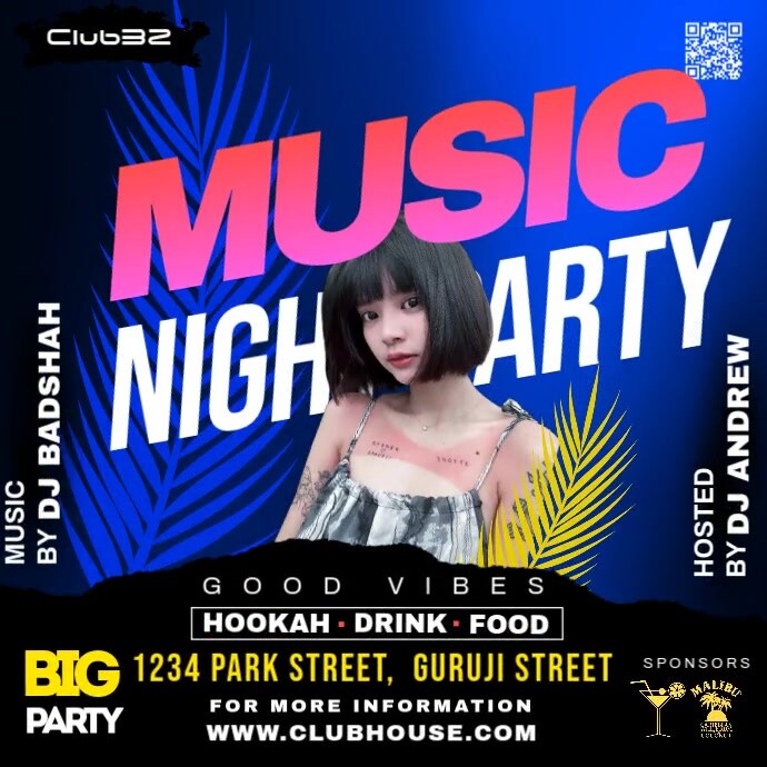 happy hour bar club ad flyer template | PosterMyWall