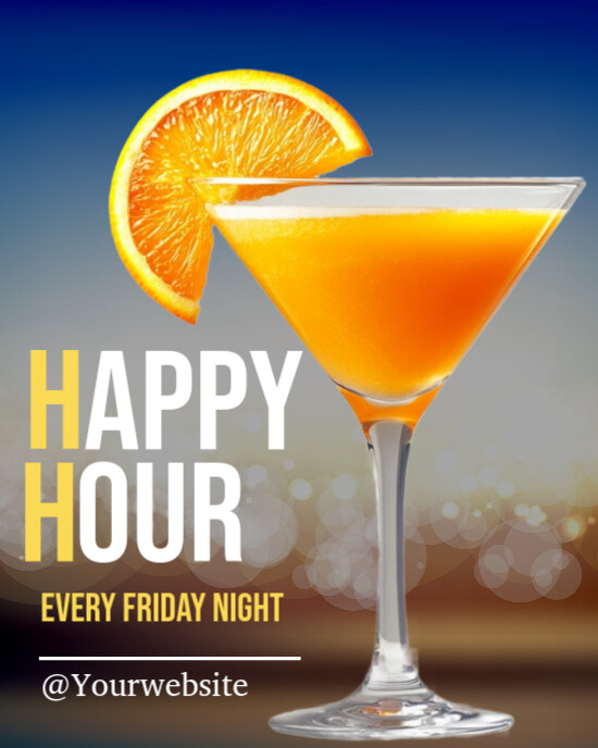 happy hour bar Template | PosterMyWall