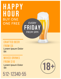 happy hour Template | PosterMyWall