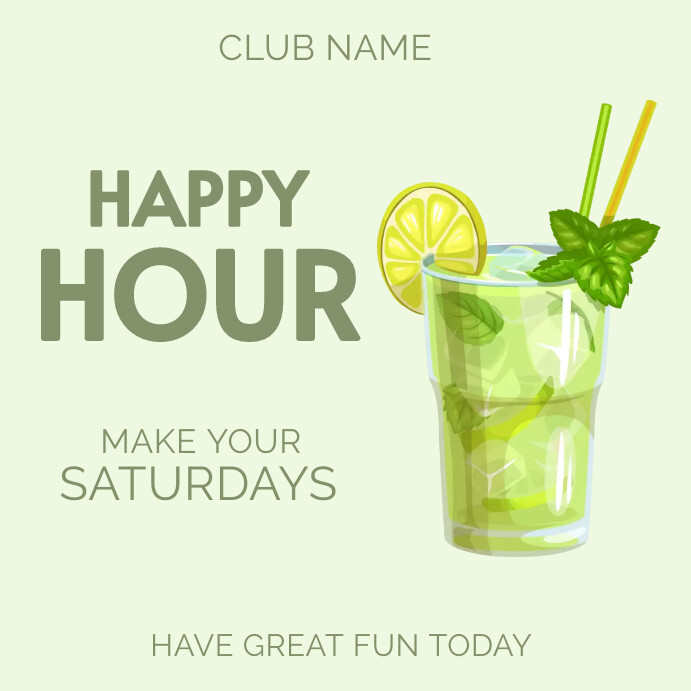 Happy hour bar template | PosterMyWall