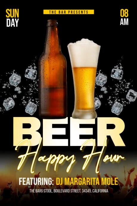 Happy Hour Beer Night Template | PosterMyWall
