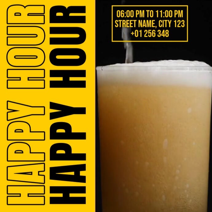 Happy Hour Beer Night Template | PosterMyWall