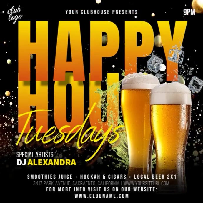 Happy Hour Beer Night Template | PosterMyWall