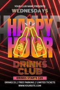 Happy Hour Night Club Template | PosterMyWall