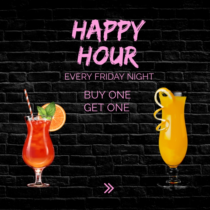 HAPPY HOUR COCKTAIL TEMPLATE | PosterMyWall