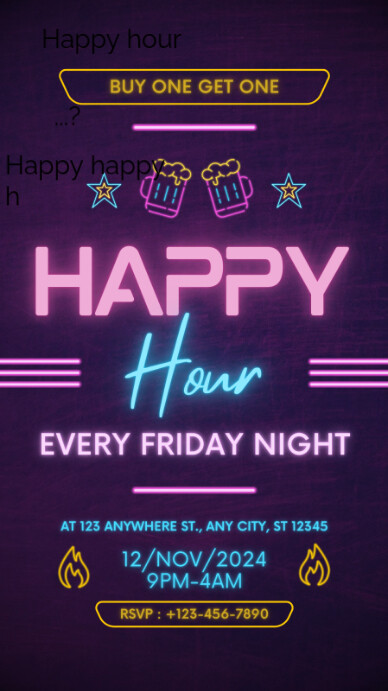 Happy hour Template | PosterMyWall