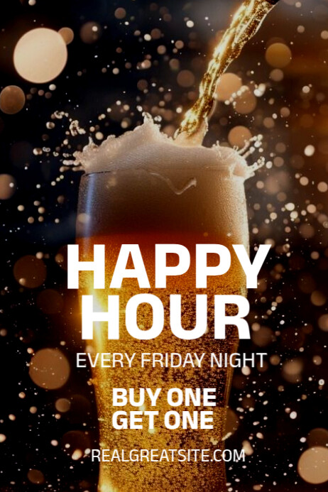 Happy hour Template | PosterMyWall