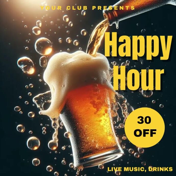 Happy Hour Template | PosterMyWall