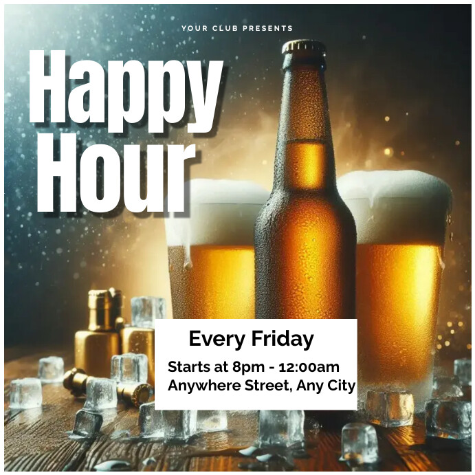 Happy Hour Template | PosterMyWall