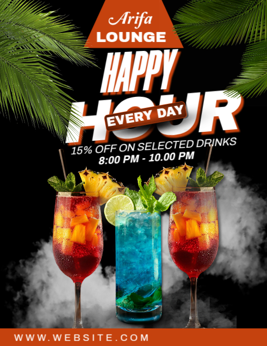 Happy hour Template | PosterMyWall