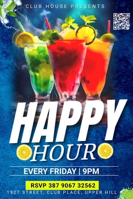 Plantilla de happy hour | PosterMyWall