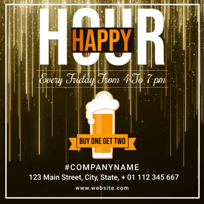 happy hour Template | PosterMyWall