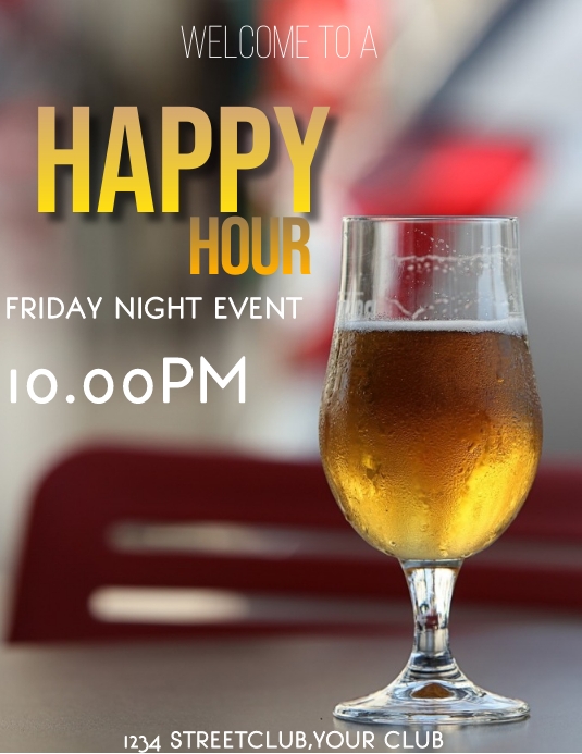happy hour Template | PosterMyWall