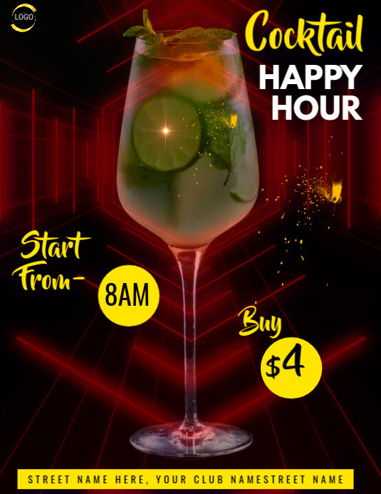 happy hour Template | PosterMyWall